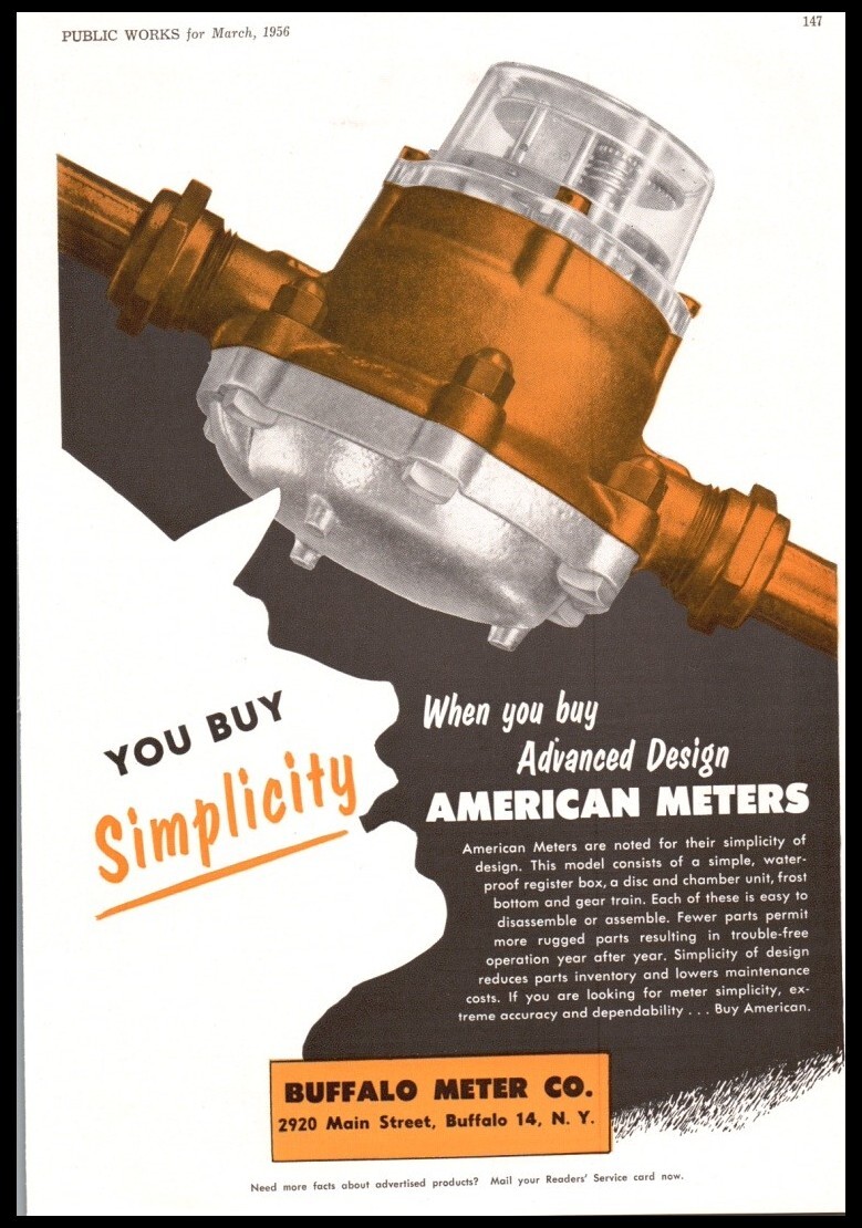 1956 Buffalo Meter Company-America Meters-Buffalo NY Vintage trade ...