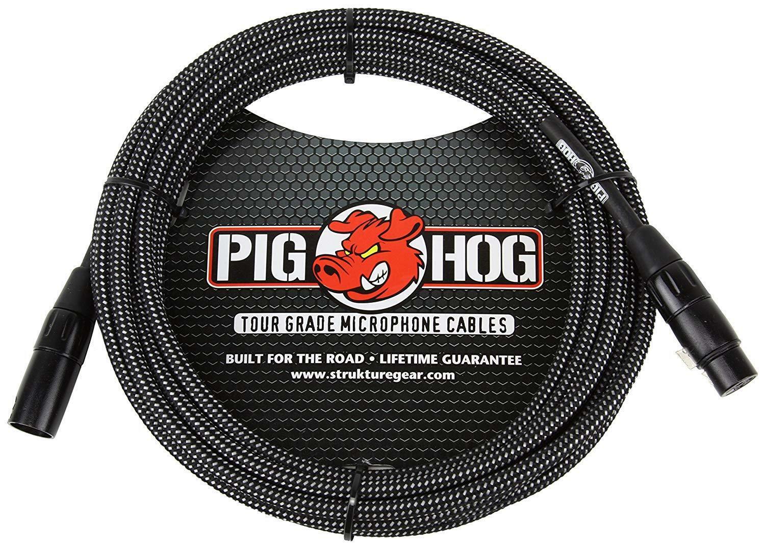 2 PACK PIG HOG PHM20ORG/ BBL/ BRD/ BKW High Performance Woven XLR Mic ...