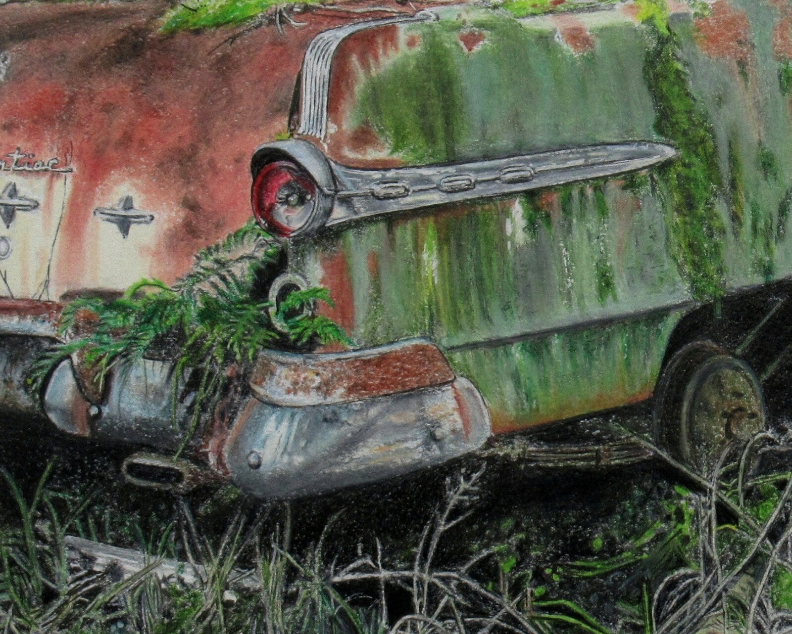 Classic Car Art, Salvage Yard, Cars, Drawing, Original Artwork By N.E ...