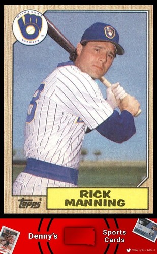 1987 Topps #706 Rick Manning Milwaukee Brewers Baseball Card | eBay