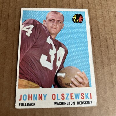 1959 Topps Johnny Olszewski #115 Washington Redskins Vintage Football ...