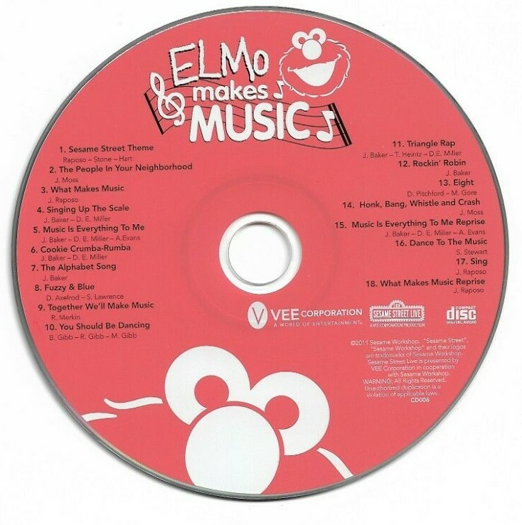 Sesame Street Live Elmo Makes Music Cd