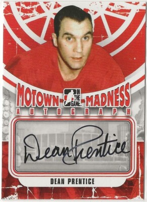 2012 2012-13 ITG Motown Madness Autographs #ADP Dean Prentice In The ...
