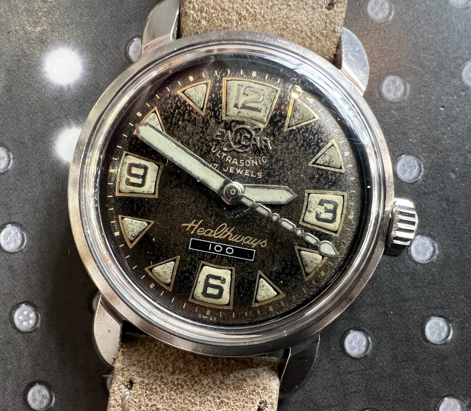 Vintage Enicar Ultrasonic Healthways watch Rare 50's bronze patina ...