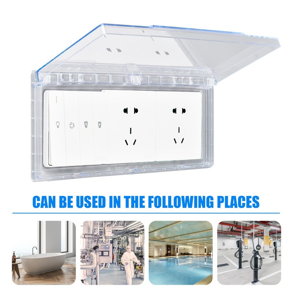 Waterproof Outlet Cover 3 Slots Outlet Weatherproof Enclosure Wall ...