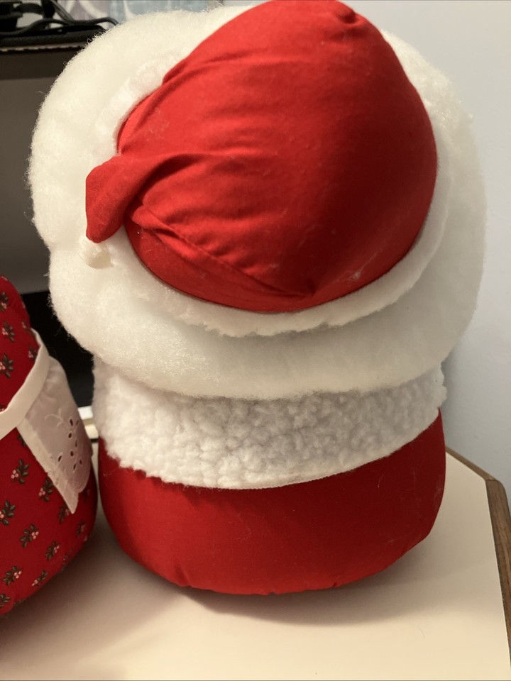 Vintage Christmas Santa & Mrs Clause Plush Folk Art Jean Volker 13” | eBay