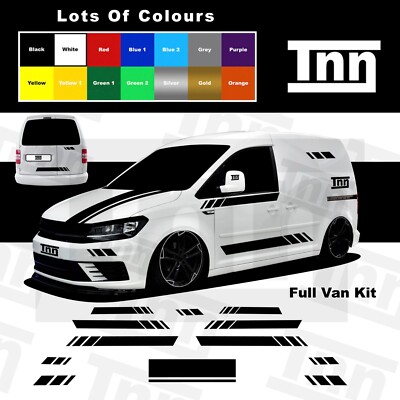 Stickers For VW Volkswagen Caddy Side Stripe SWB Bonnet Vinyl Camper ...