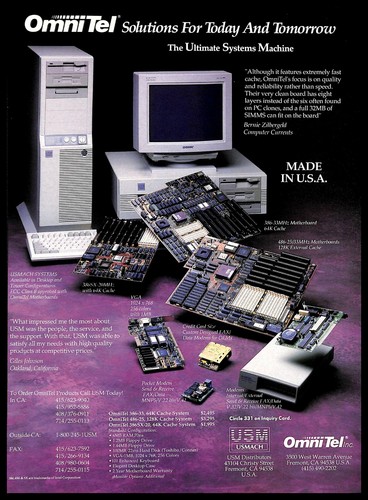 1991 OmniTel The Ultimate Systems Machine PRINT AD Retro Computers PC ...