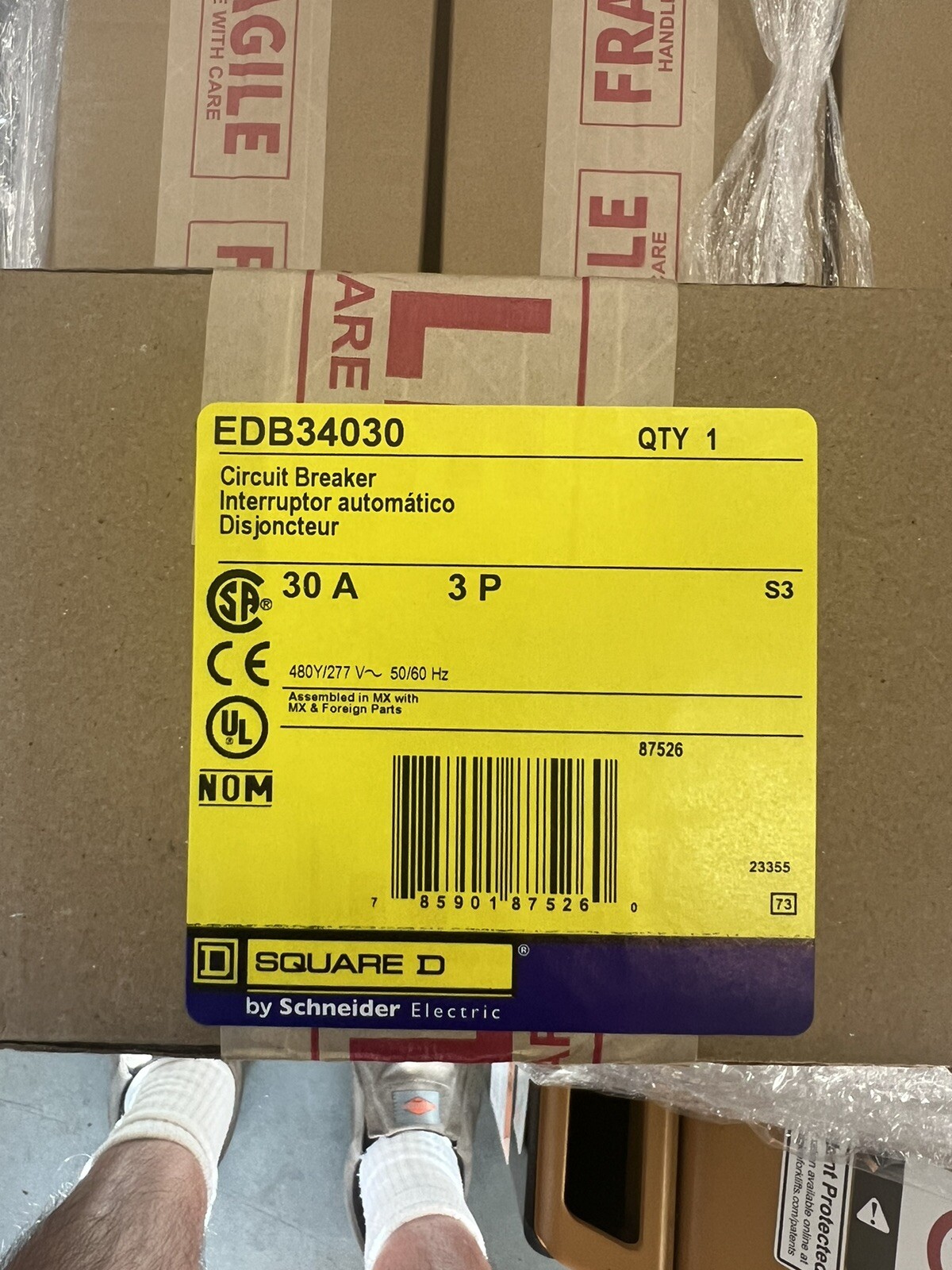 Square D EDB34030 Circuit Breaker 785901875260| eBay