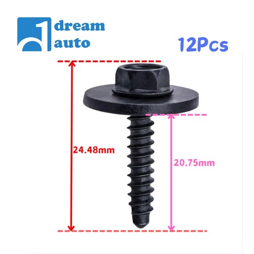 12 PCS Fender Liner Trim Screw Bolt Screws for 2008-2021 Buick Enclave ...