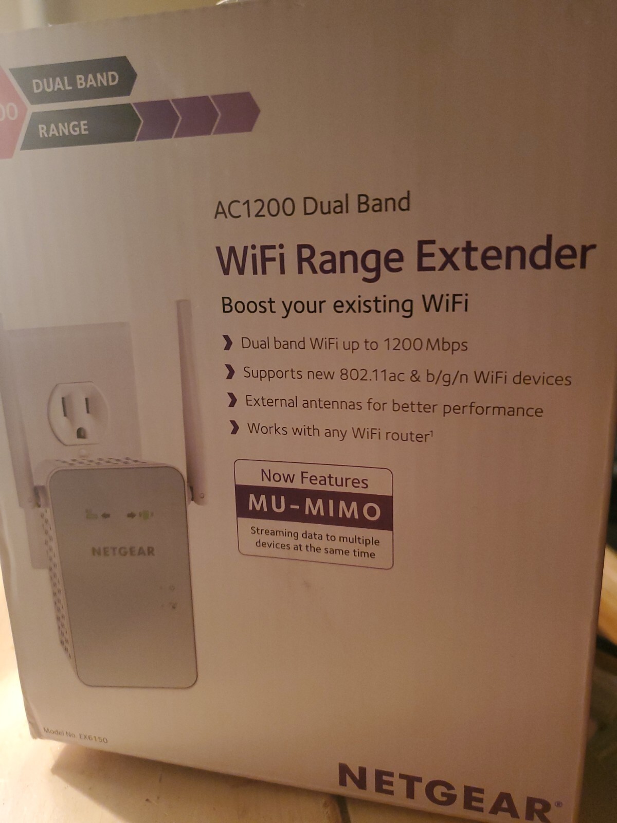 NETGEAR WiFi Mesh Range Extender EX6150v2 AC1200 Dual Band 606449105506 ...