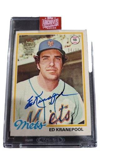 2019 Topps Archives Signature Series Ed Kranepool 1978 Auto #04/20 Mets ...