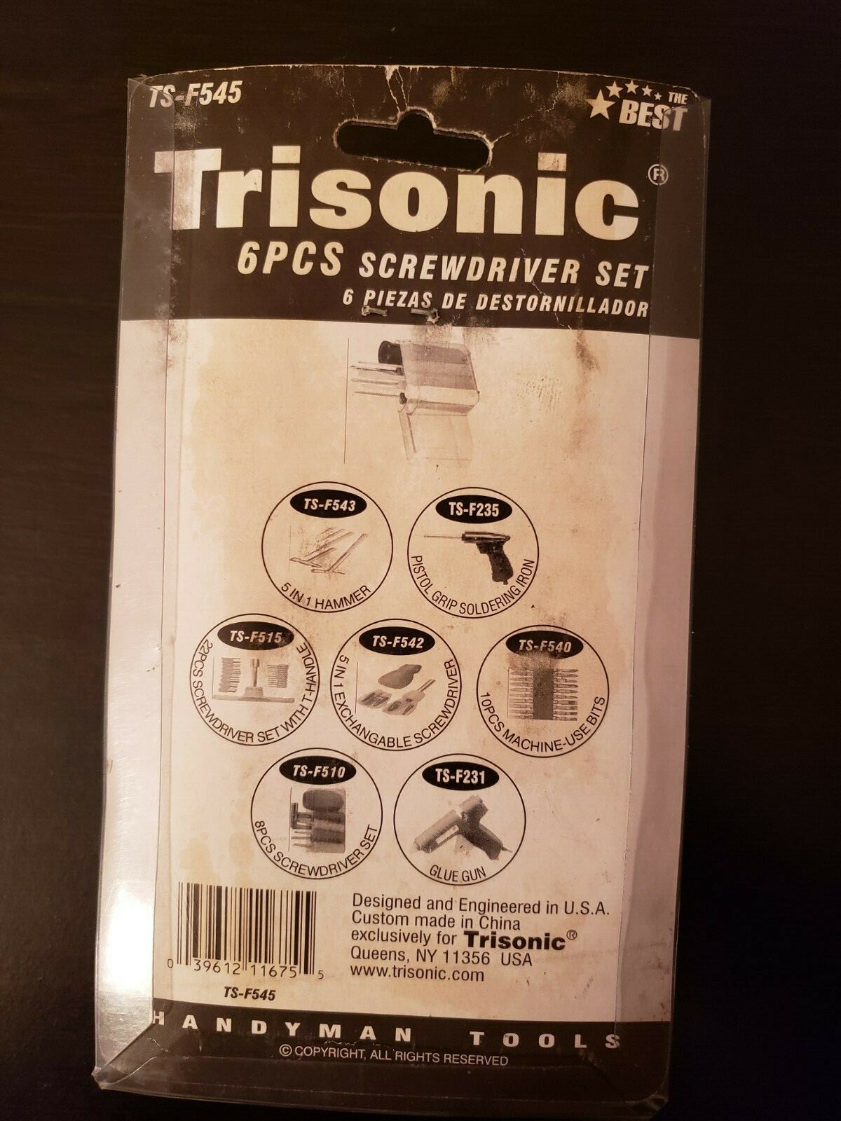 New. Unopened TRISONIC 6 PCs Screwdriver Set. Model #TS-F545 | eBay