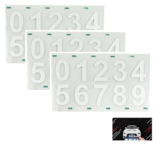 2024 NEW License Plate Number Reflective Invisible Digital Sticker US ...