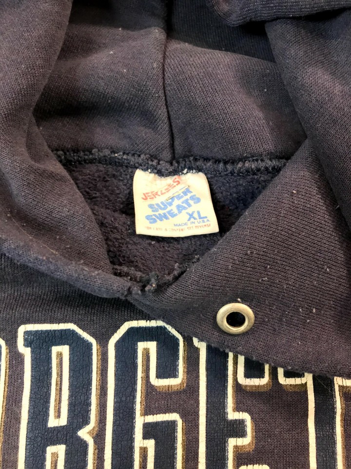 Vintage Georgetown Hoyas Mens XL Crew Neck Sweatshirt Muscle Tee Blue ...