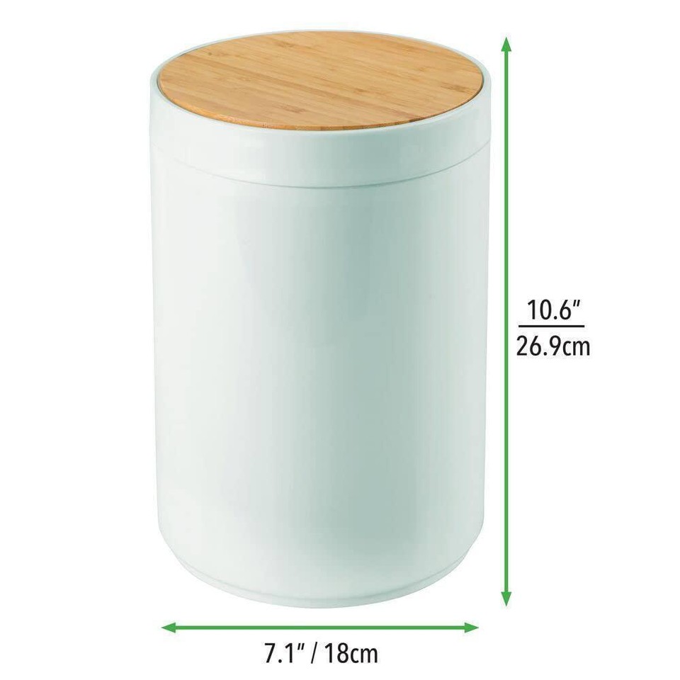 Unbranded Trash Can 10.6"x7.1" Mint Green Plastic Circular+Swinging ...