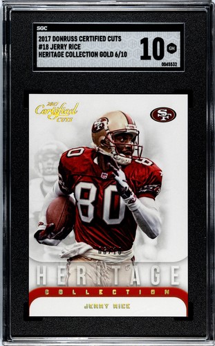 2017 Panini Certified Cuts - Heritage Collection Jerry Rice #18 Gold ...