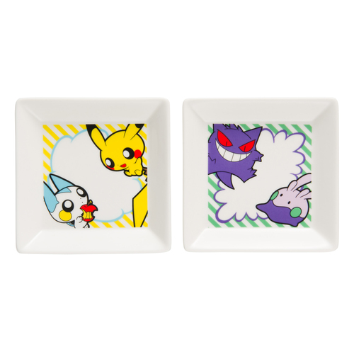 Pokemon Center Original POKEMON POP Small plate set of 2 Pikachu Gengar ...