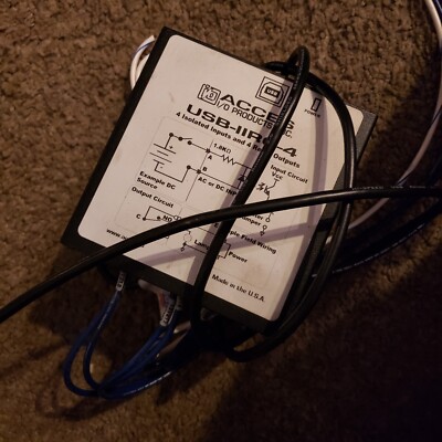 NICE Access I/O Products module Relay 4 inputs 4 outputs w/ cables ...