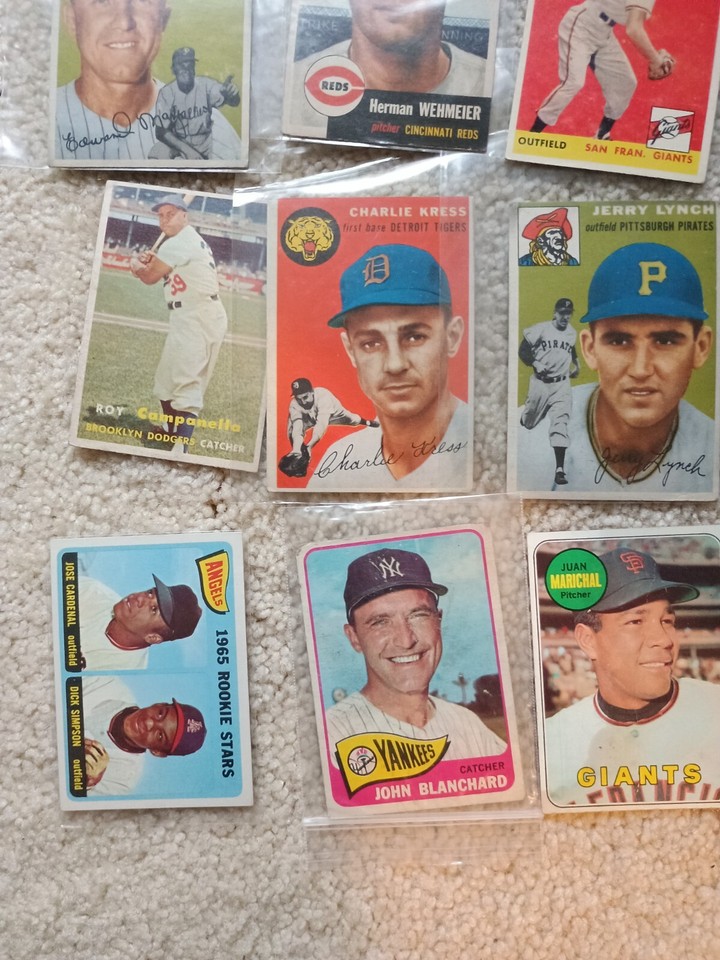 Vintage baseball cards,lot of 19 1950s 60s attic find as is as found | eBay