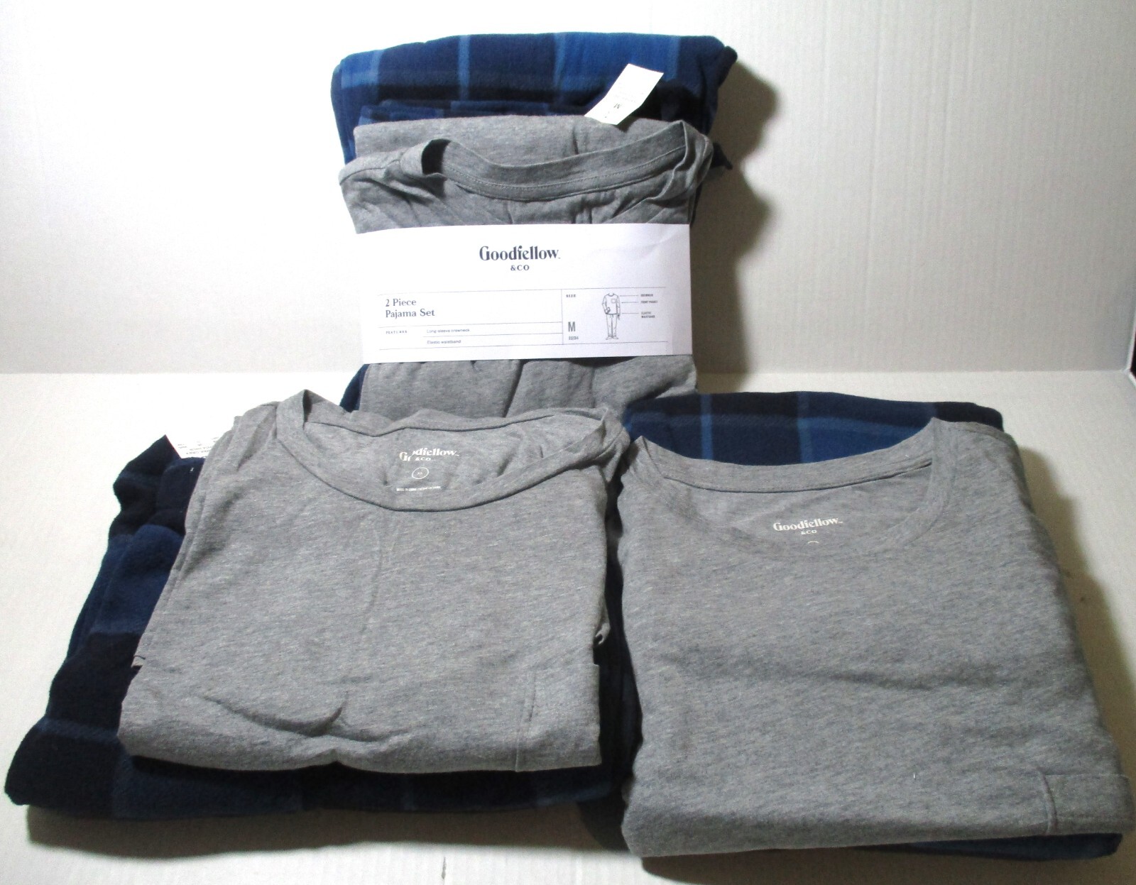 Goodfellow Microfleece Blue print pants w Grey Cotton/Modal shirt ...