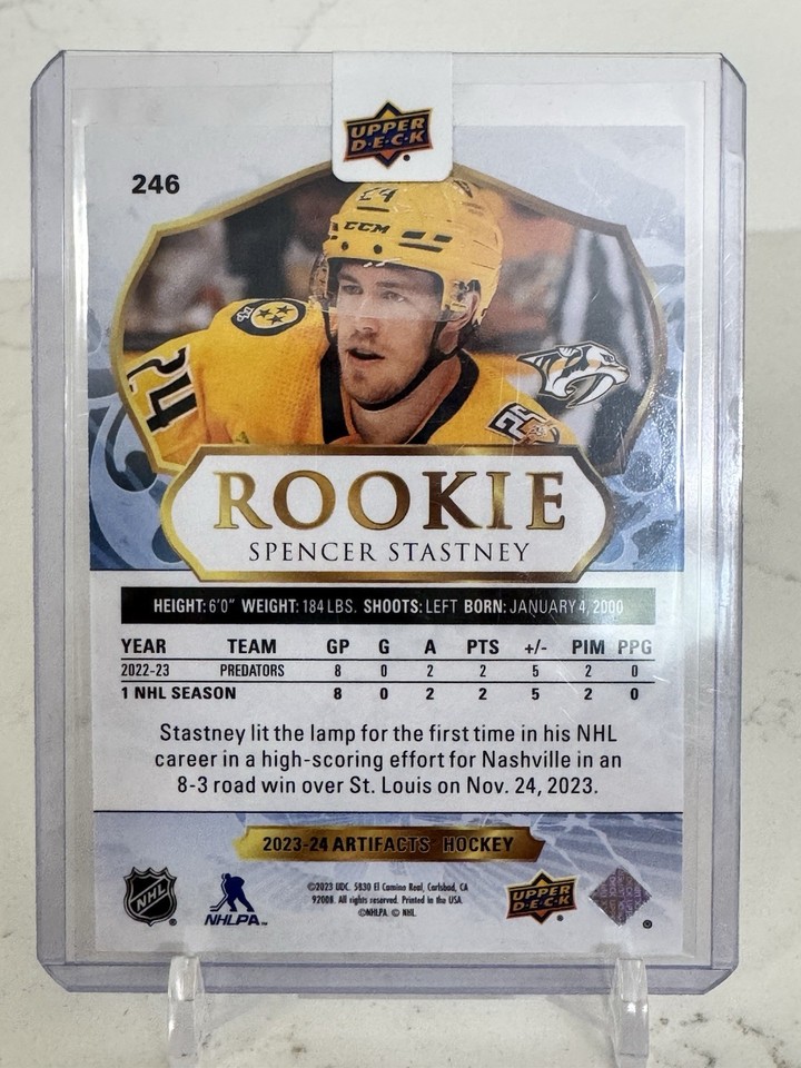 2023-24 Upper Deck Artifacts - Rookie Redemptions Spencer Stastney /999 ...