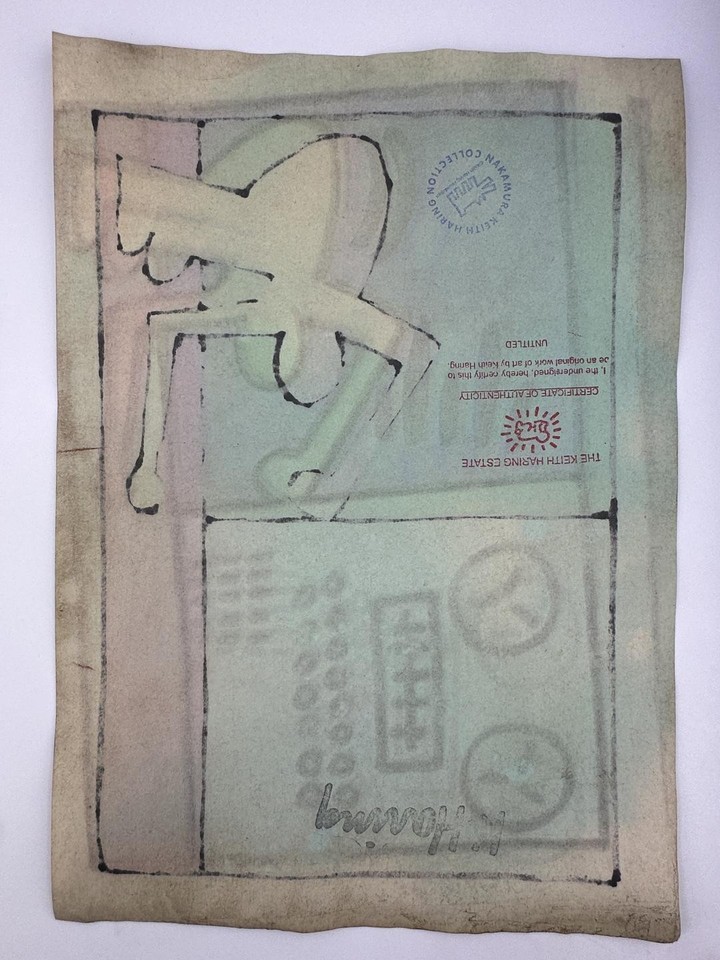 Keith Haring COA Art Painting Original Drawing Vintage Paper Signed | eBay