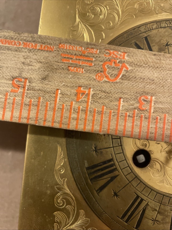 Antique French Bracket Clock Movement W/ Fine Engraved Dial Hands ...
