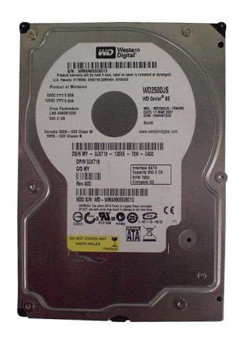 Western Digital Caviar SE 250GB Internal 7200RPM 3.5" (WD2500JS) HDD ...