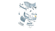 for AUDI A4 2005-2009 Genuine 8e0-807-105 D Gru Front Bumper Cover for ...