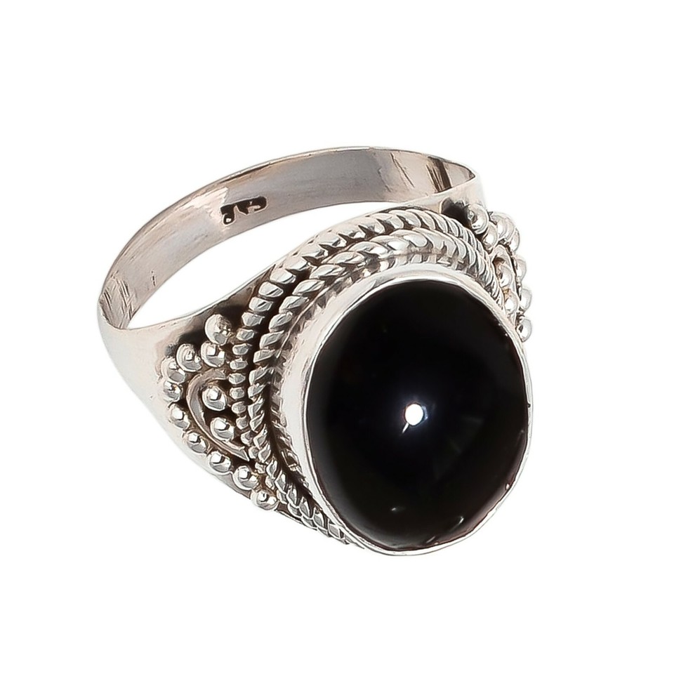 925 Sterling Silver Black onyx Gemstone Vintage Ring For All Size JL ...