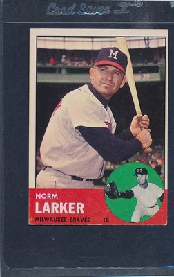 1963 Topps #536 Norm Larker Braves VG/EX 63T536-90216-2 | eBay
