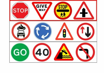 Road Signs Learner Driver Edible Cake Ribbon pre cut icing side border ...