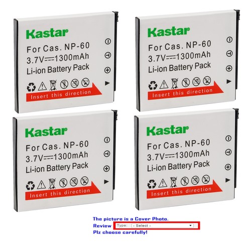 Kastar Replacement Battery for Casio OEM NP-60 CNP60 Original Casio BC ...