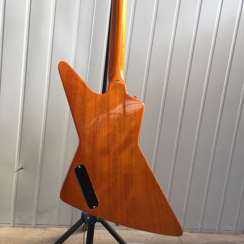 Transparent Yellow Explorer Electric Guitar Solid Body Black Rosewood ...