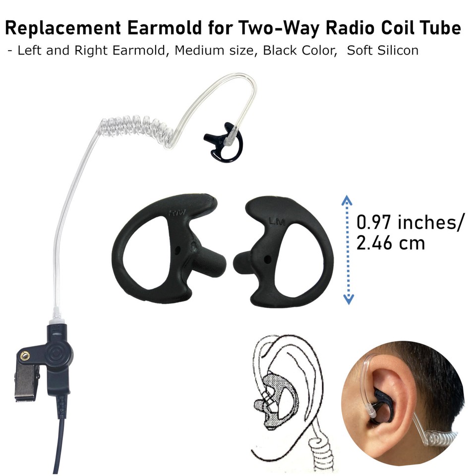 3.5mm Listen Only Acoustic Tube Police Headset Earpiece for Motorola ...