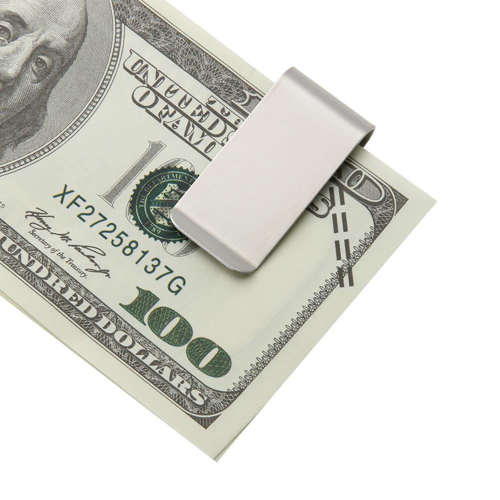 # Stainless Steel Cash Card Clamp Slim Metal Money Clip for Pocket ...