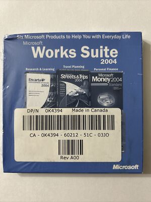Microsoft WORKS SUITE 2004 (DVD Rom) - BRAND NEW & SEALED With KEY | eBay