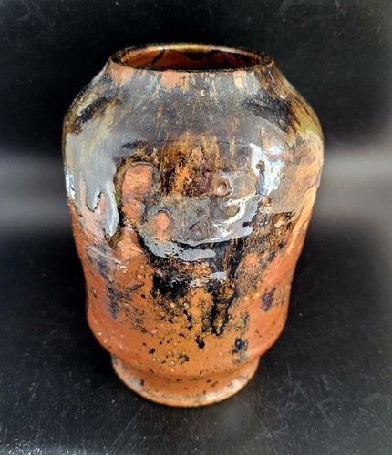 Antique Brown Crock Signed L Lee Pot Vase Rare | eBay