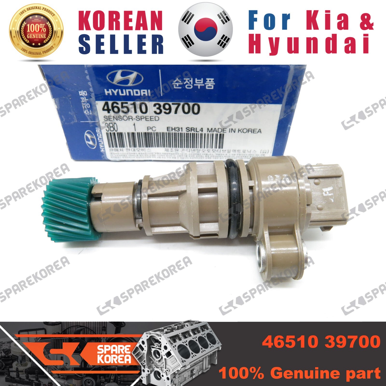 Genuine/OEM 4651039700 SENSOR ASSY-SPEED for Hyundai Santa Fe | eBay