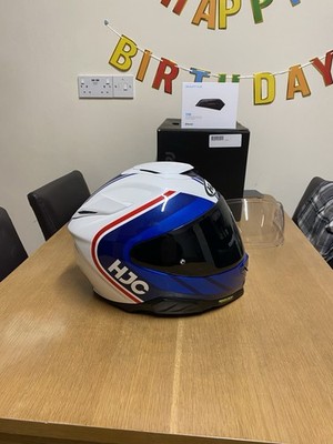 HJC Rpha 71 Motorcycle Helmet Large with HJC 11b Smart Intercom System ...