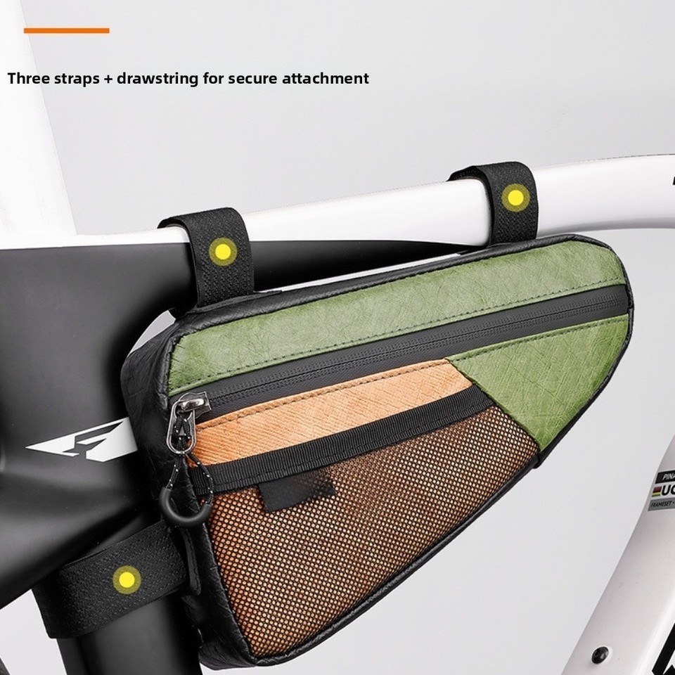 Waterproof Green Triangle Frame Bag for Road MTB Bikes Tool Storage ...