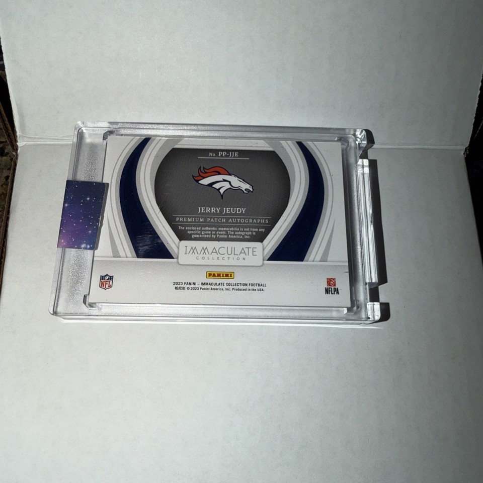 2023 Immaculate Jerry Jeudy Premium Patch Auto NFL Shield #1/1 Broncos ...