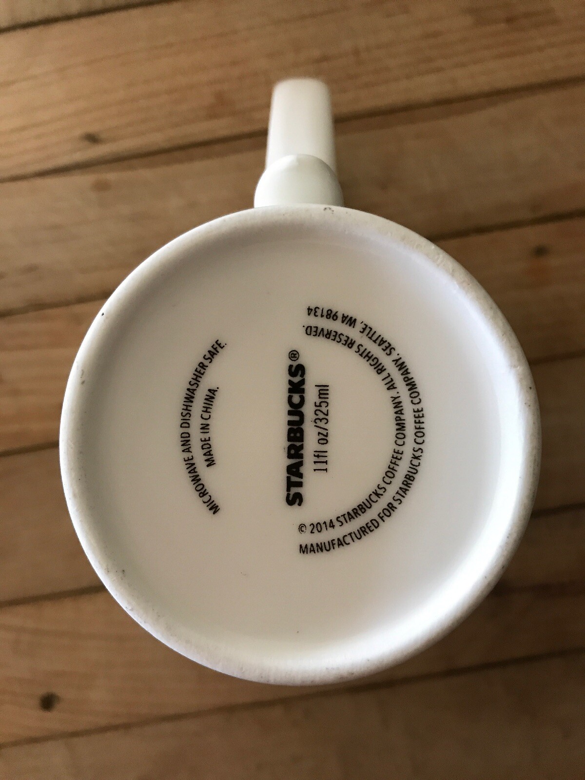 2014 Starbucks White Gray Stripe Diamond Design TAZO Coffee Mug Tea Cup ...