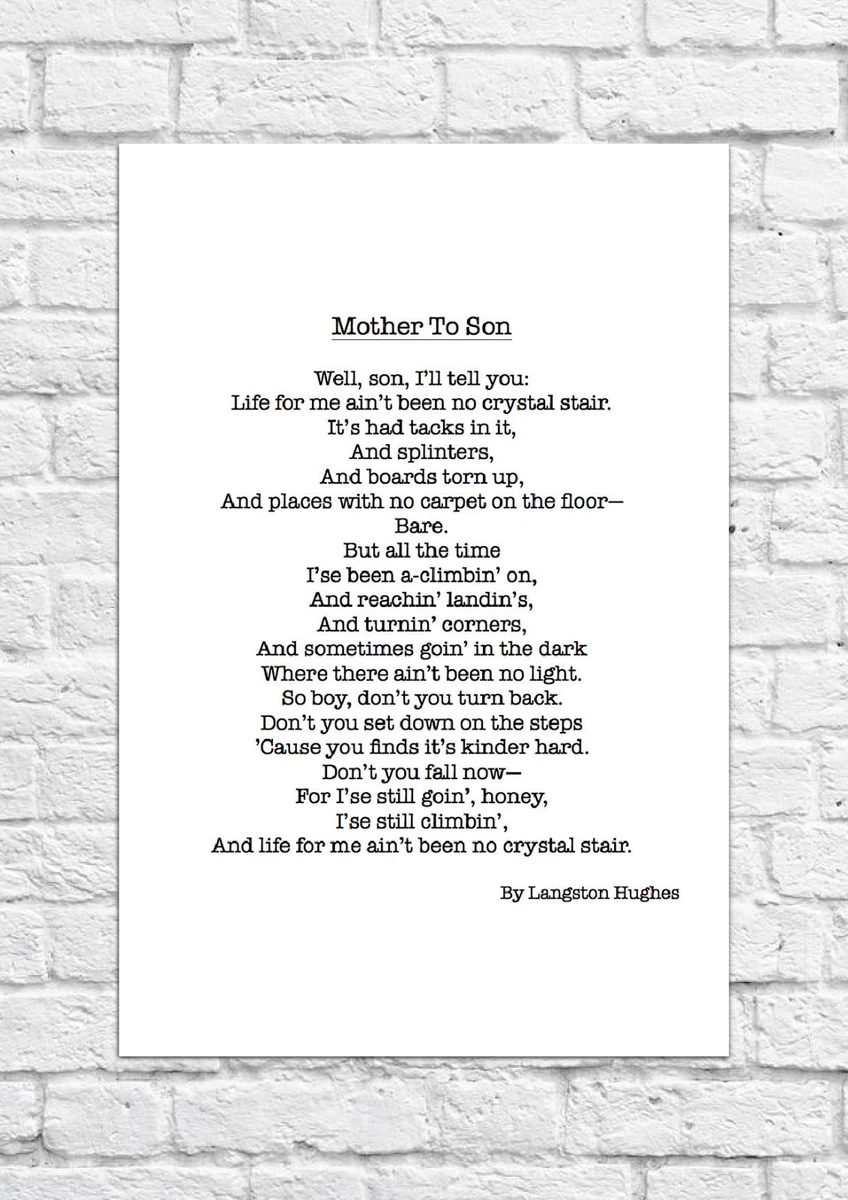 Langston Hughes Mother To Son