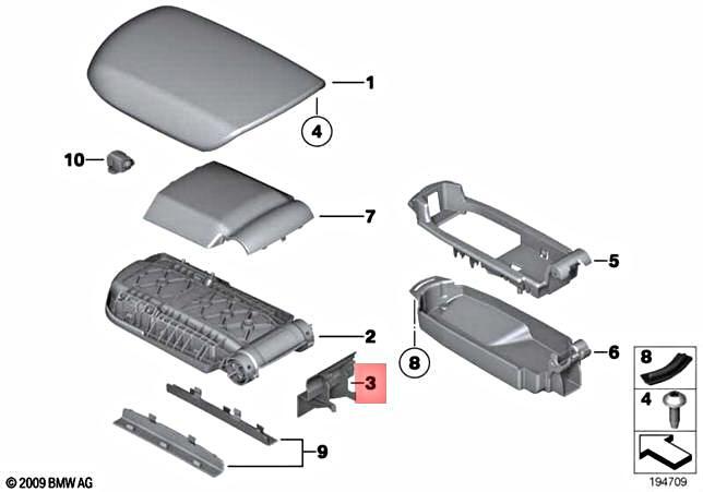 Genuine BMW X1 Zinoro 1E E84 M12 X1 16d 16i Cover Center Console ...