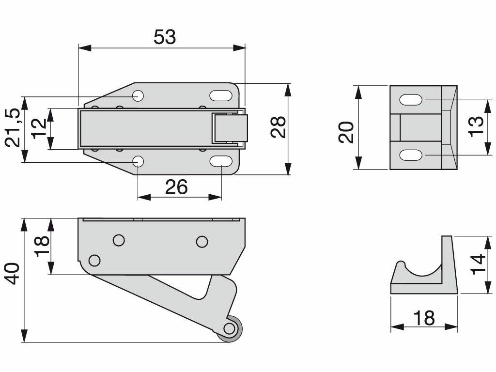 Quick SPRING Latch Catch Automatic Pressure Touch Door PUSH TO OPEN NO ...
