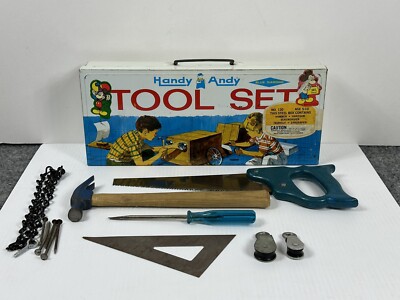VTG 1972 Handy Andy Tool Set #120 Missing Only Sandpaper Good Shape ...