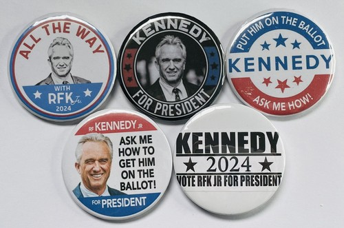 Set Of 5 Robert F Kennedy Jr 2024 Campaign Buttons 2.25 inch | eBay