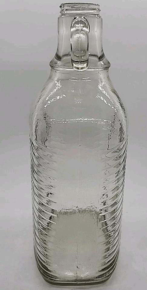 Vintage Double Finger Loop Grape Design Clear Glass Jug One Half Gallon ...